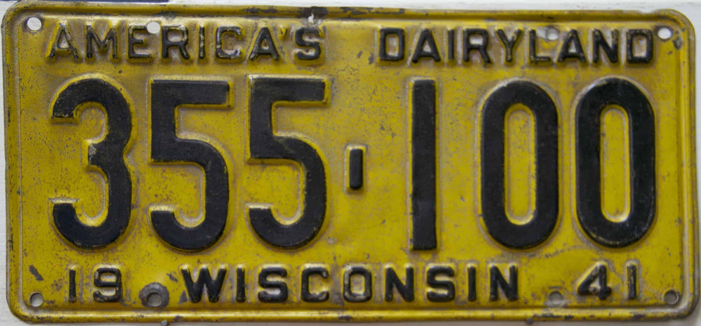 355 100 - Wisconsin - 1941 | Great American Plates