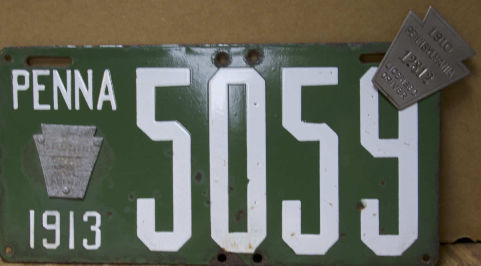 1906-1915 Pennsylvania Porcelain License Plates Collection | Great ...