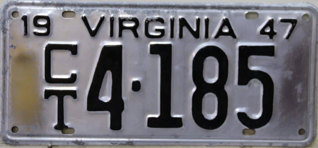 CT4 185 - Virginia - 1947 | Great American Plates