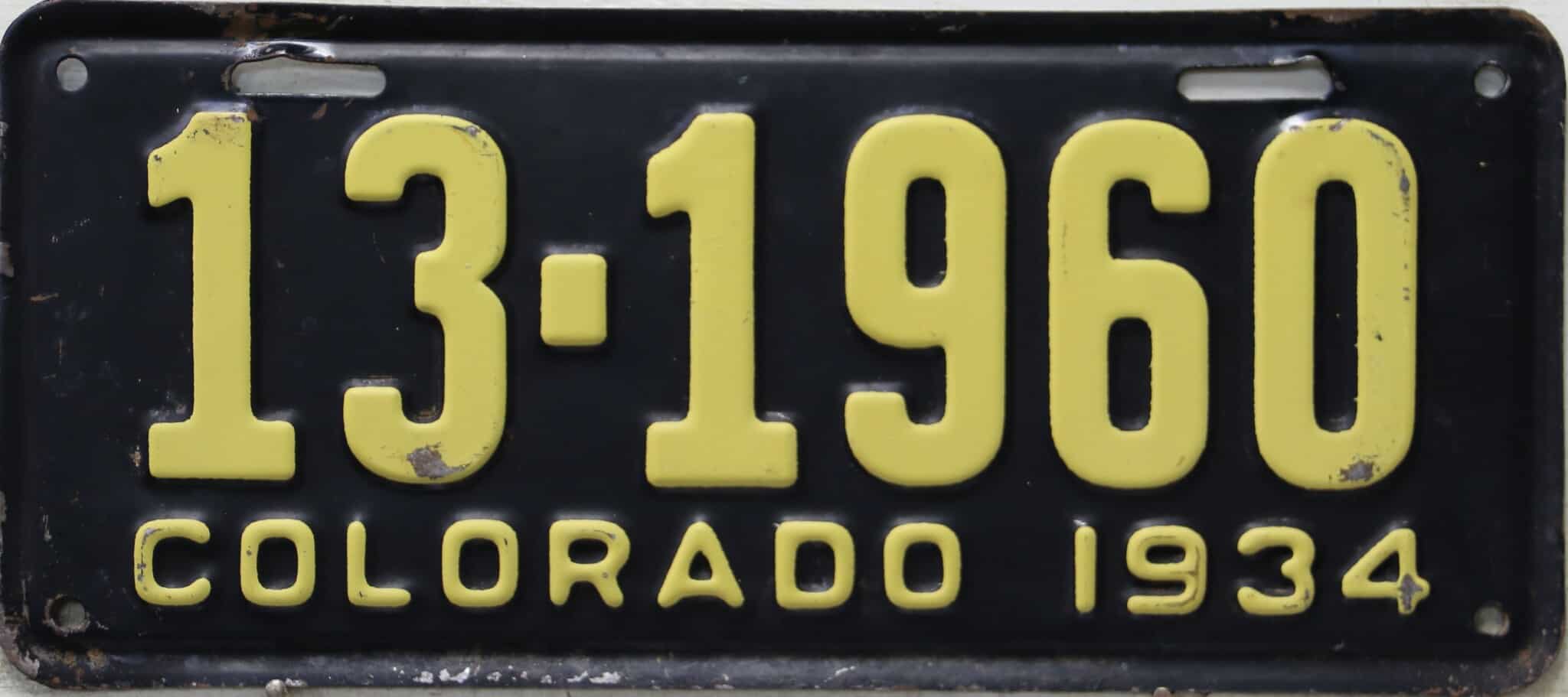 13 1960 Pair - Colorado - 1934 | Great American Plates