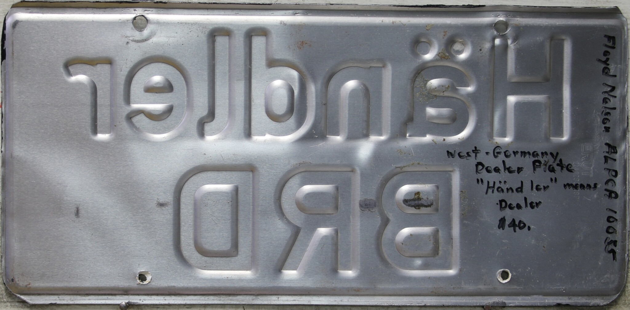 Handler BRD - Germany | Great American Plates