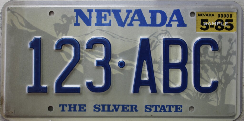 123 ABC - Nevada - 1985 | Great American Plates