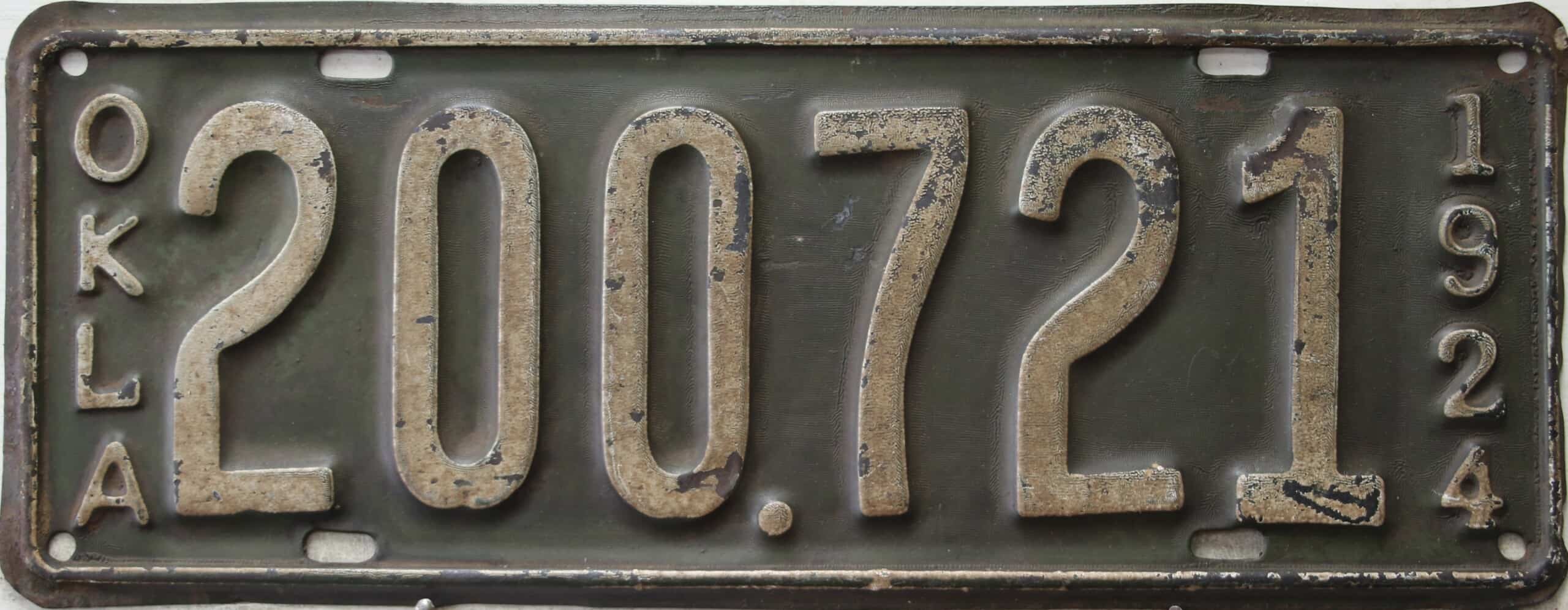 200 721 - Oklahoma - 1924 | Great American Plates