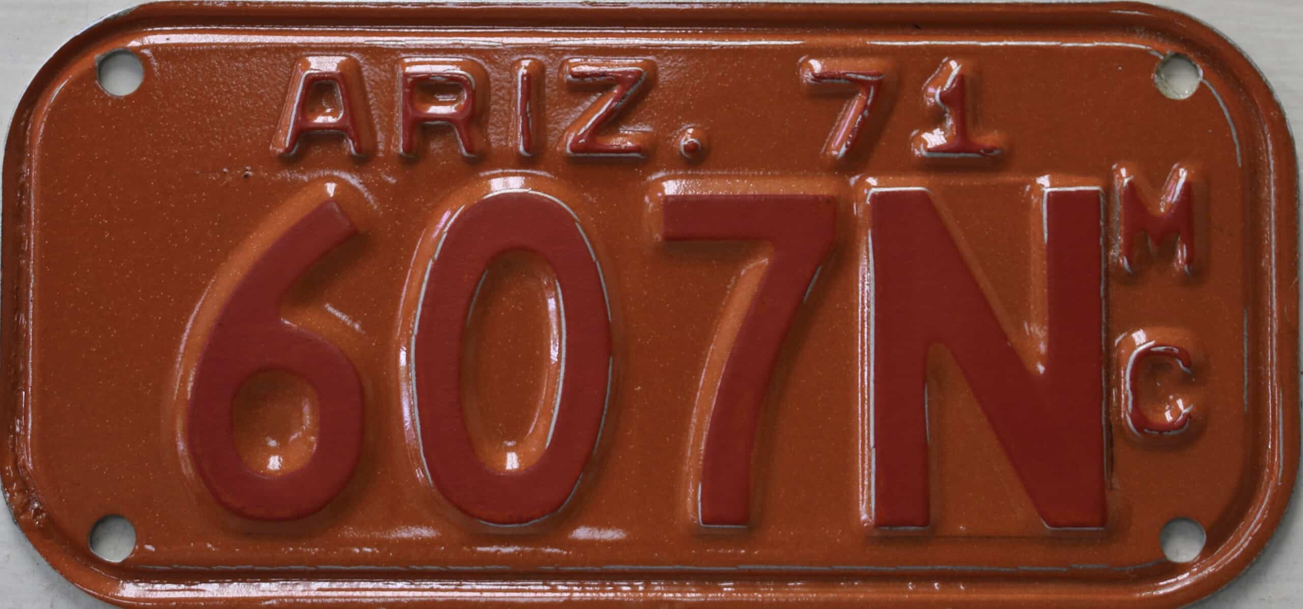 607N MC - Arizona - 1971 | Great American Plates