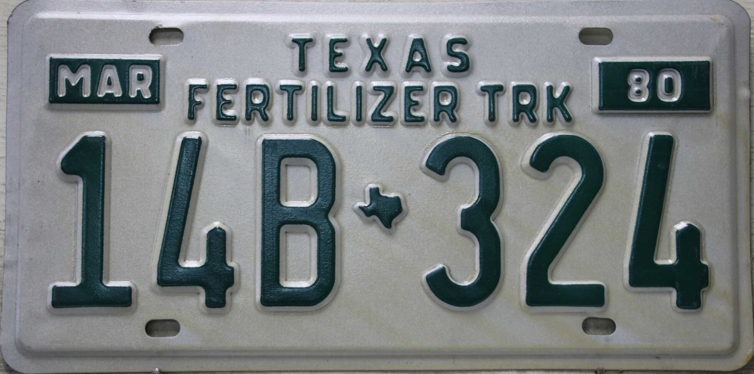 14B 324 - Texas - 1980 | Great American Plates