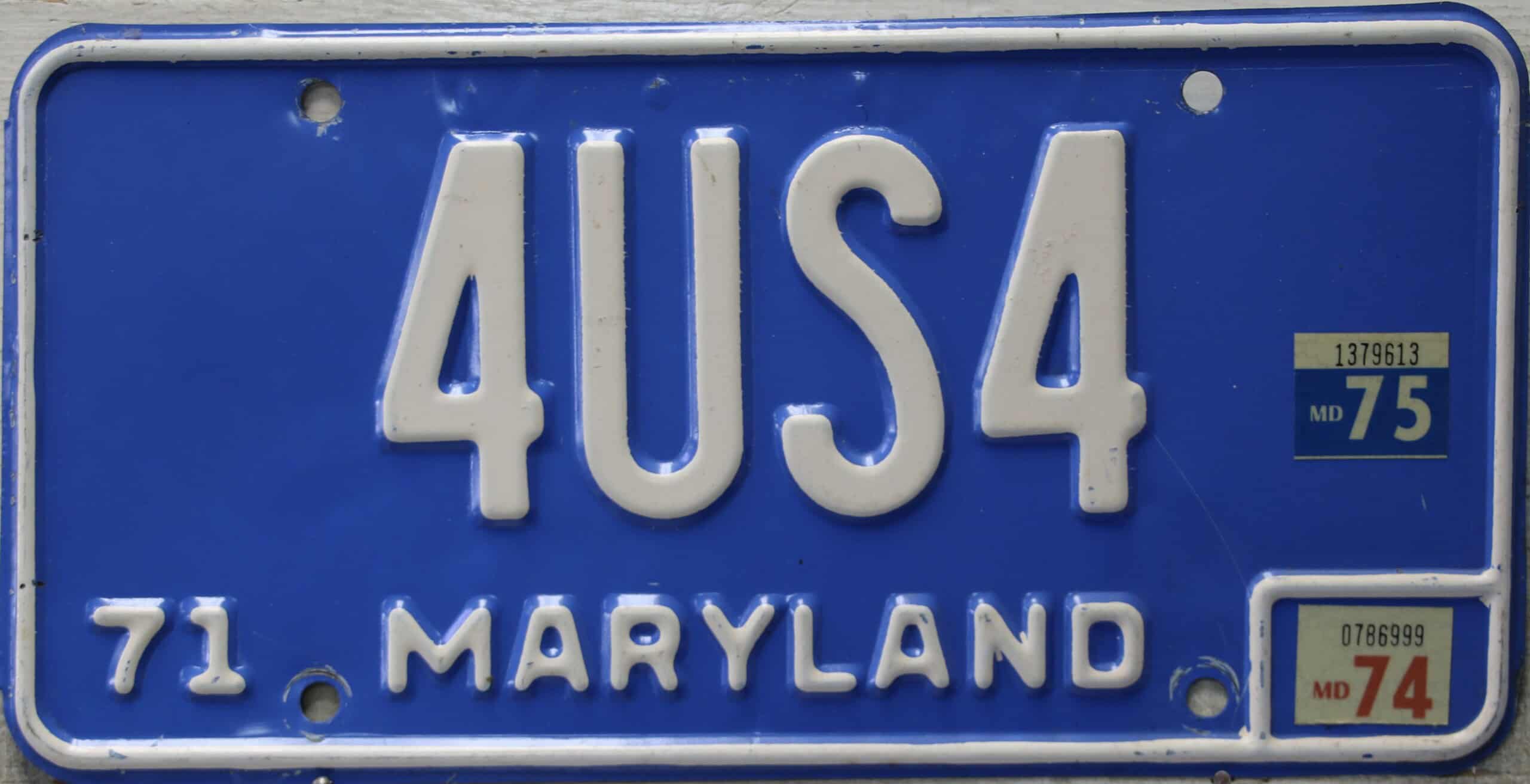 4US4 Pair - Maryland - 1975 | Great American Plates