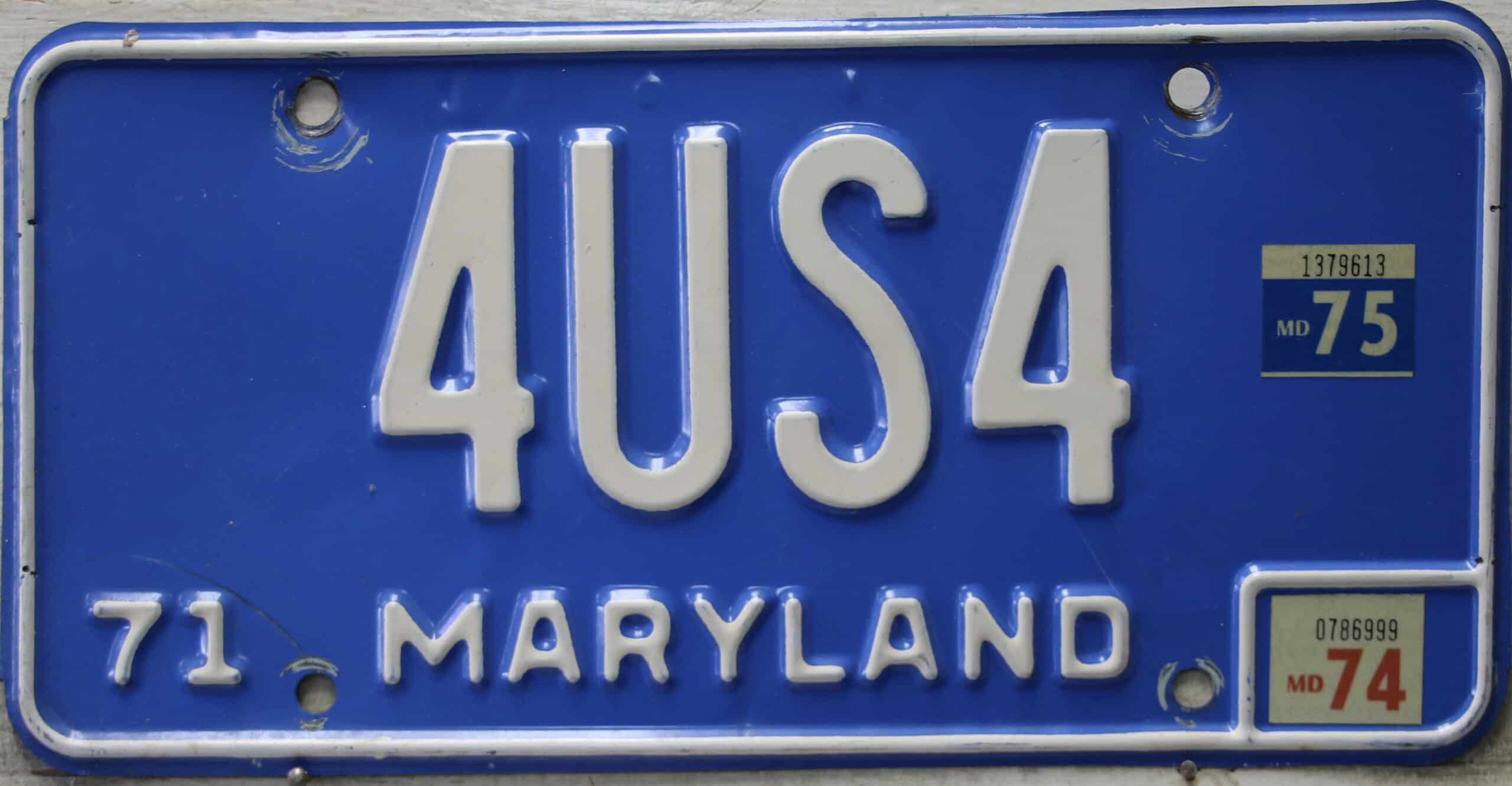 4US4 Pair - Maryland - 1975 | Great American Plates