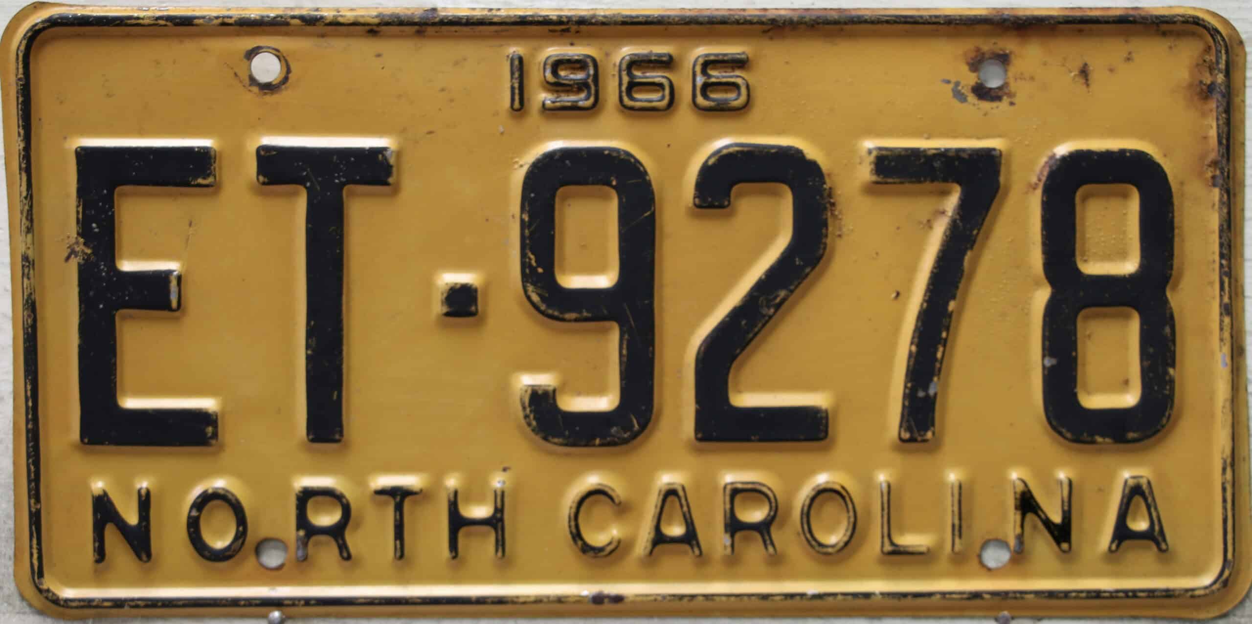 ET 9278 - North Carolina - 1966 | Great American Plates