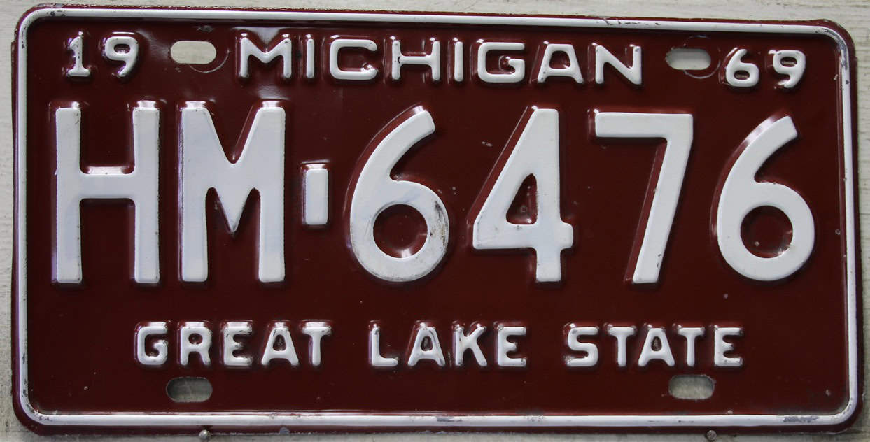 HM 6476 Pair - Michigan - 1969 | Great American Plates